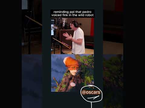 he is fink the fox! #thewildrobot #pedropascal #thewildrobotmovie #joelmiller #voiceactor