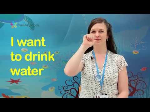 British Sign Language BSL Video Dictionary - I want to drink water