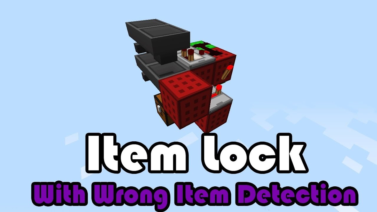 Item Lock with Wrong Item Detection [Minecraft Tutorial]