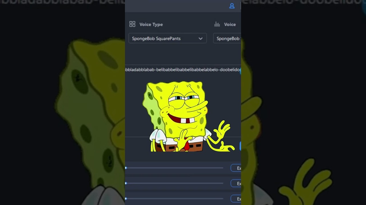 SpongeBob text to speech challenge Scatman John. #texttospeech #texttovoice #shorts #spongebob