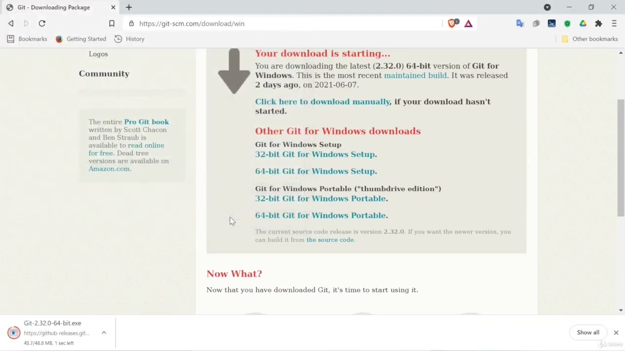 7. Downloading, Installing and Setting up Git on Windows 10