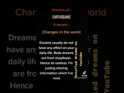 Dreamt of earthquakes? This is what it could mean...Subscribe for more meanings of dreams