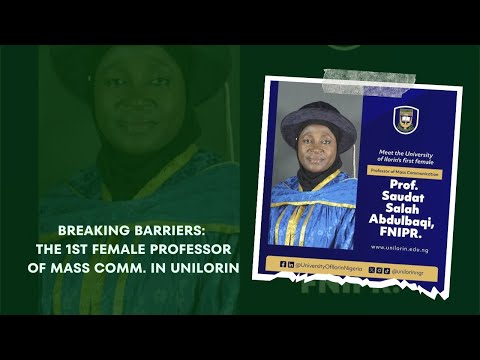 BREAKING BARRIERS: The Journey to Becoming a Professor (Prof. Saudat Salah Abdulbaqi)