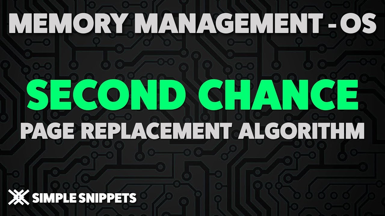 Second Chance Page Replacement Algorithm in OS   Solved Problem