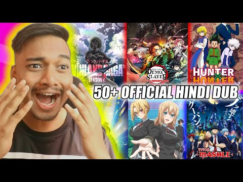 Top 50 Anime with Official Hindi Dub! | Anime in India
