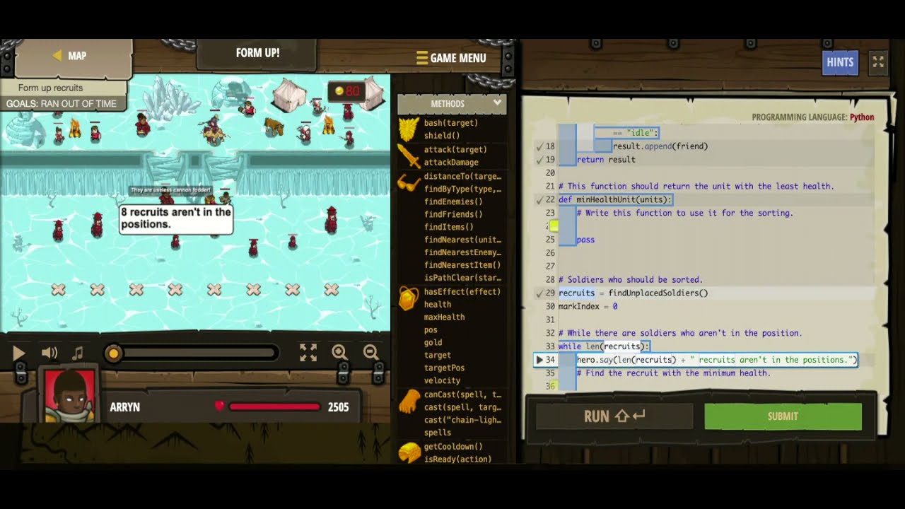 CodeCombat Form Up! Tutorial