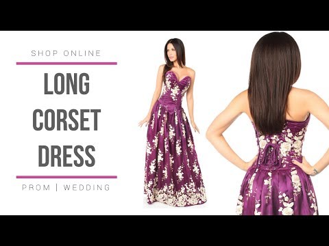 Shop Long Corset Dress Online | Long Corset Dress Wedding | Long Corset Dress Prom