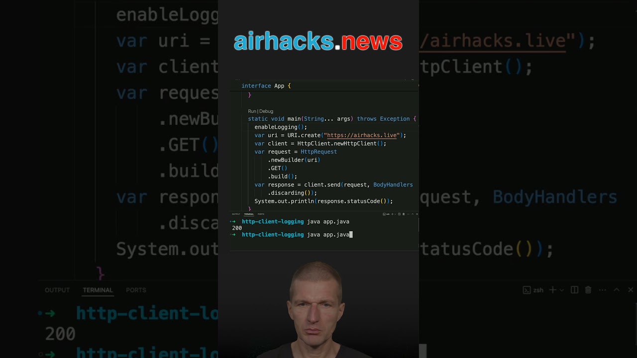 How To Inspect / Log HttpClient Traffic #java #shorts #coding #airhacks