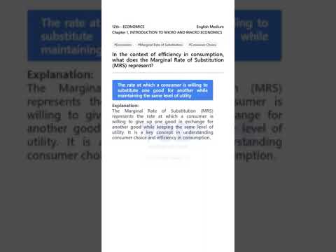 MRS in Economics: Smart Spending Explained