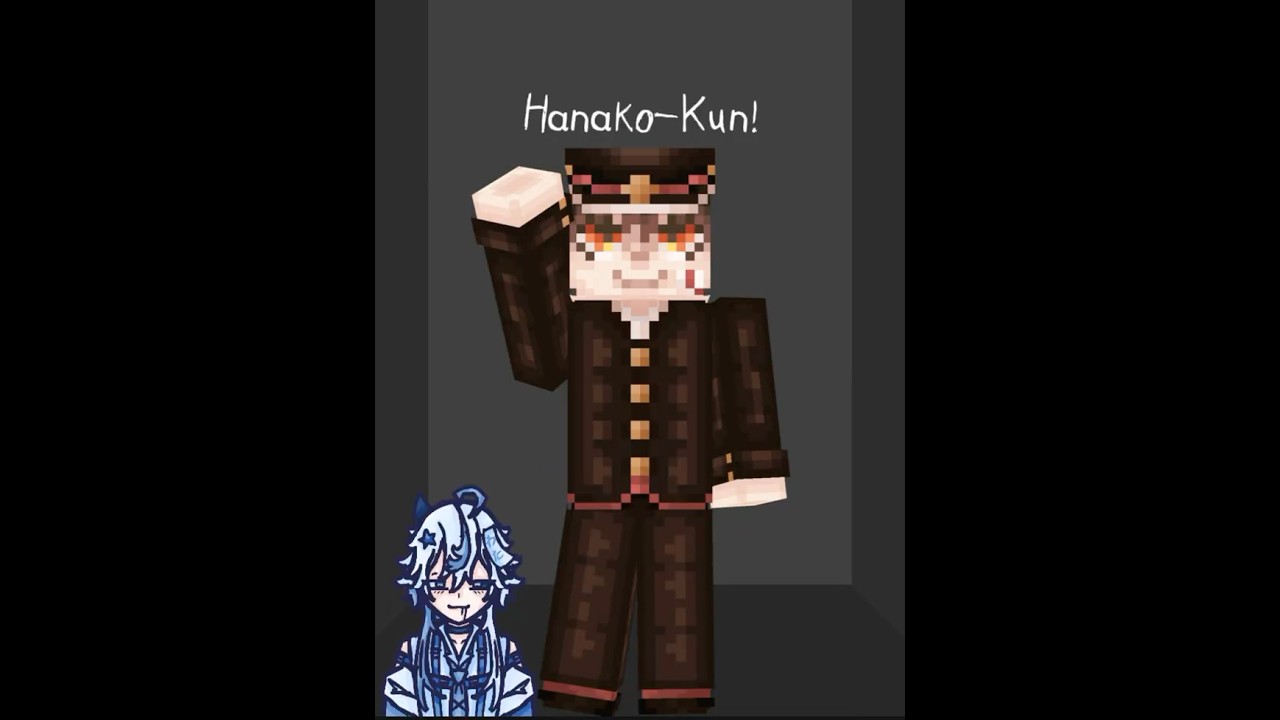 I’ve just started making anime Minecraft skins and here is no.1! #minecraft #skin #tbhk #hanakokun