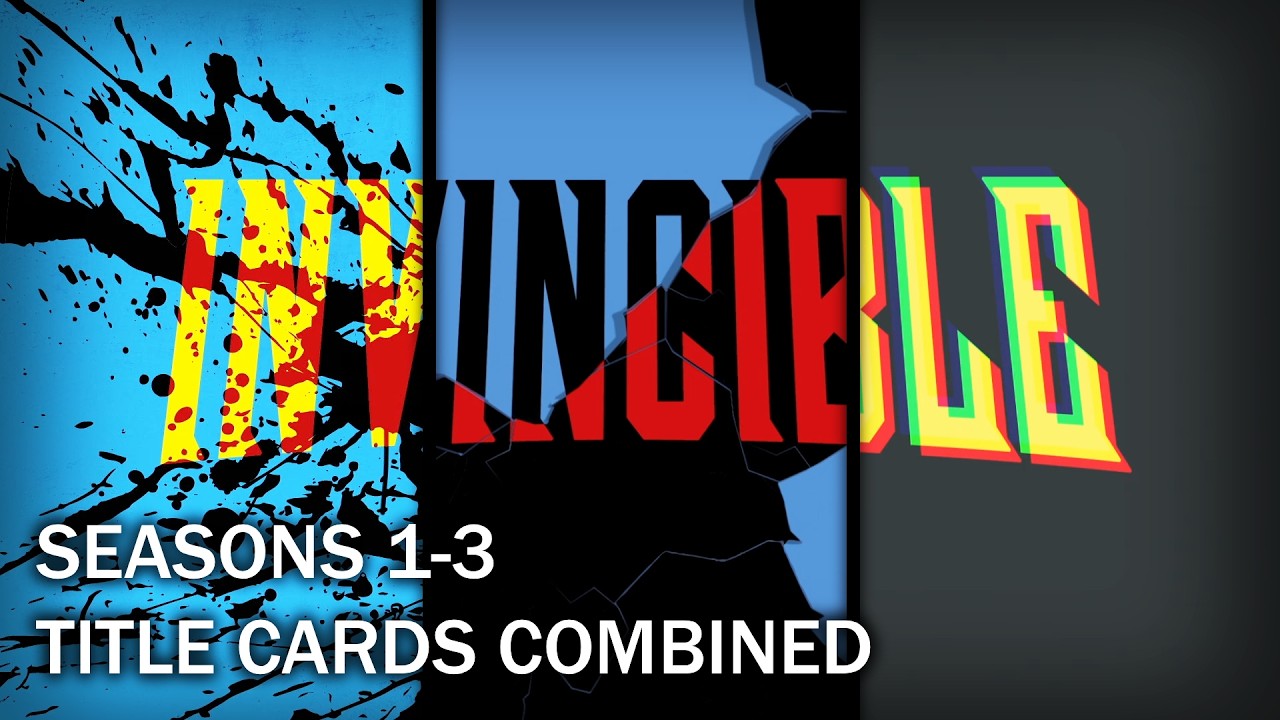 Every Invincible Title Card Combined (Seasons 1-2-3)