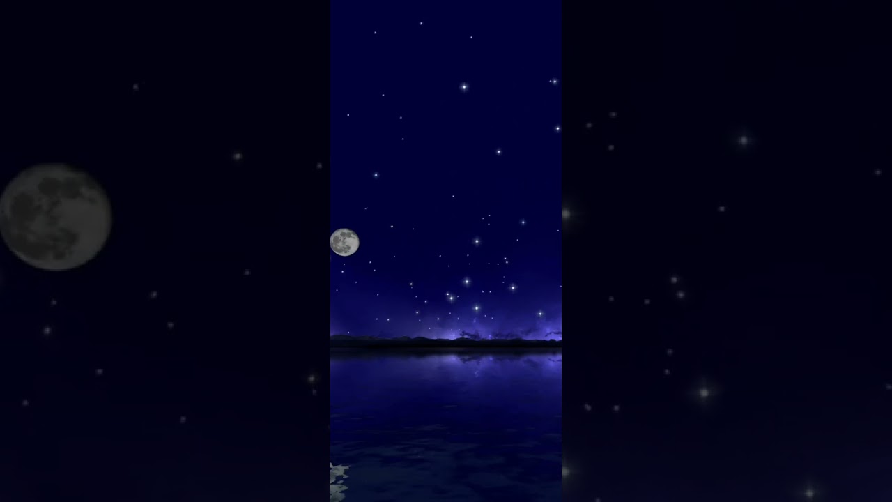 Night Sky | Moving Stars | Moon night