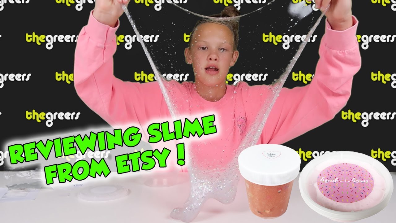 REVIEWING SLIME FROM ETSY | BEST Shimmer Slime & Ultimate Fluffy Slime
