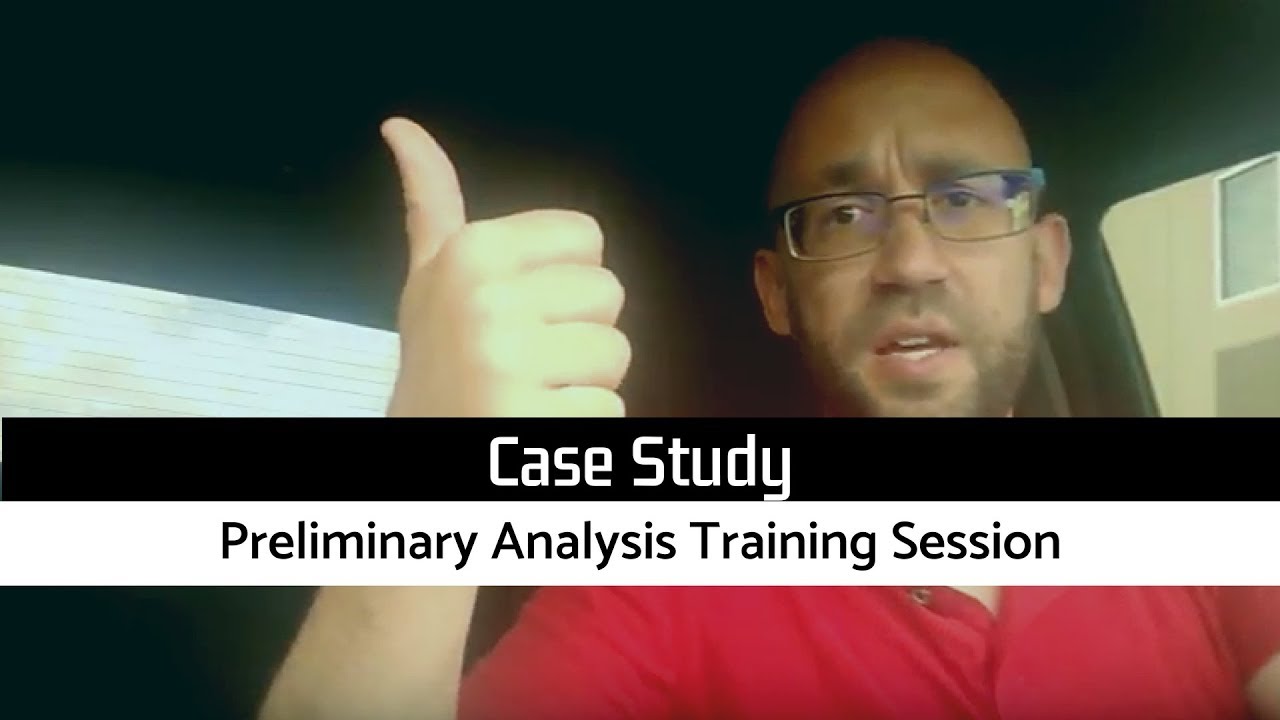 Preliminary Analysis Training Session