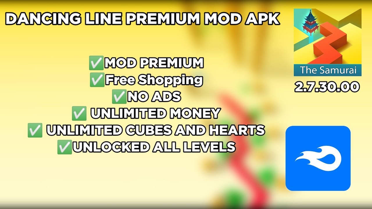 Dancing Line Premium MOD APK version 2.7.30.00 For Android Devices