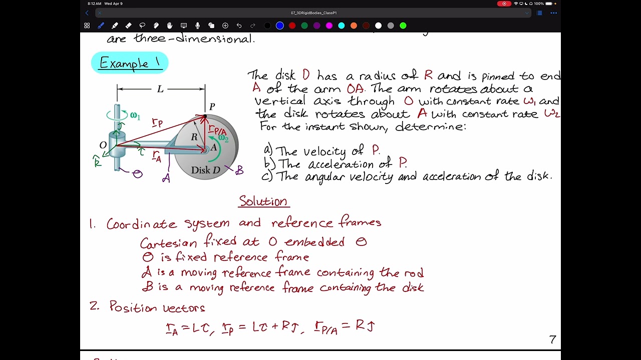 Dynamics: 3D Kinematics of Rigid Bodies - Part 2