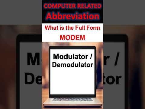 #fullform #fullforms What is the full form of MODEM, MOdulator DEModulator