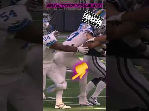 ⚠️GRAPHIC VIDEO⚠️ Detroit Lions DE Aiden Hutchinson Horrific Injury #nfl #nflnews #detroitlions