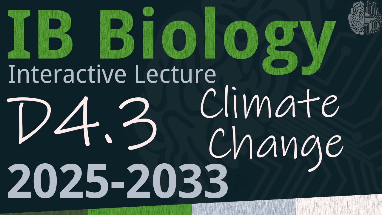 IB Biology D4.3 - Climate Change [SL/HL] - Interactive Lecture 2025-2033