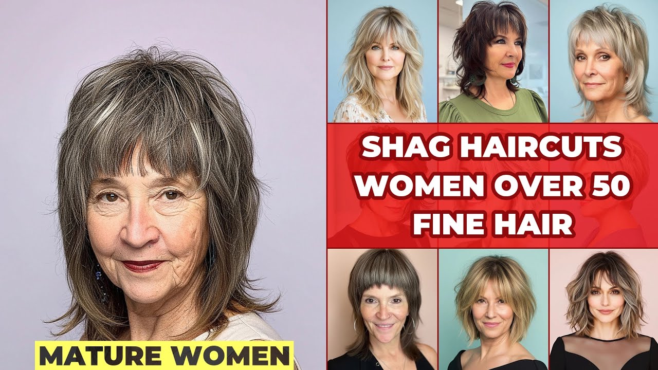 20 Soft Shag Haircuts For Women Over 50 With Fine Hair