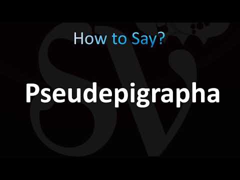 How to Pronounce Pseudepigrapha (CORRECTLY!)