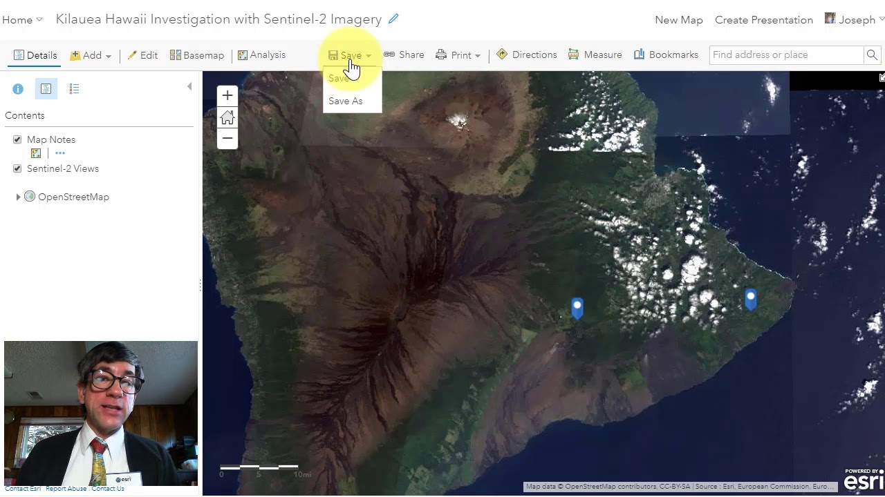 Investigating Earth Changes using Sentinel-2 imagery in ArcGIS Online