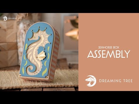SVG File - Seahorse Box - Assembly Tutorial (For Cricut, Silhouette, and ScanNCut)