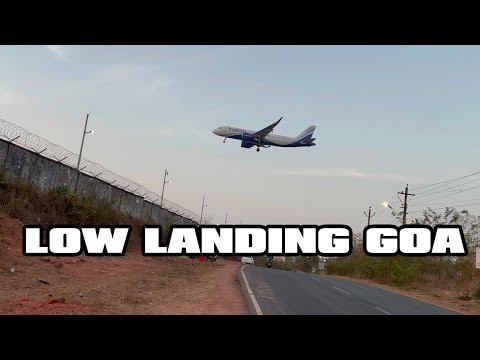 Flight Landing Overhead at Goa International Airport | Dabolim Goa Airport Plane Landing Too Close