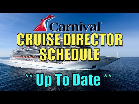 Carnival Cruise Directorโs Schedule & Info - Who Will Yours Be?