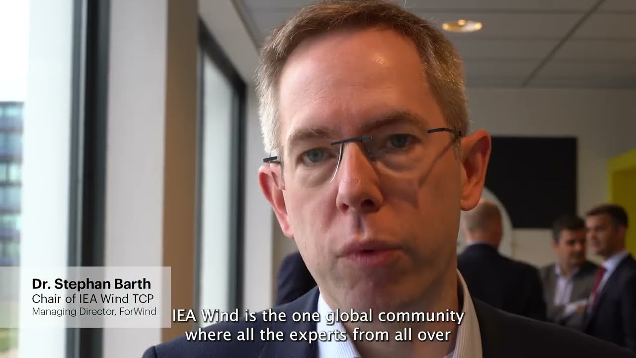 Stephan Barth introducing the IEA Wind TCP