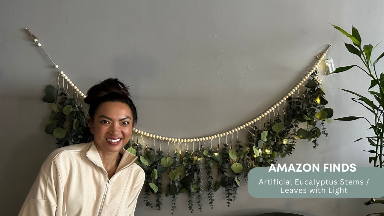 Amazon Finds: Wall Decor with 6.56 Ft Artificial Eucalyptus Stems / Leaves with Light