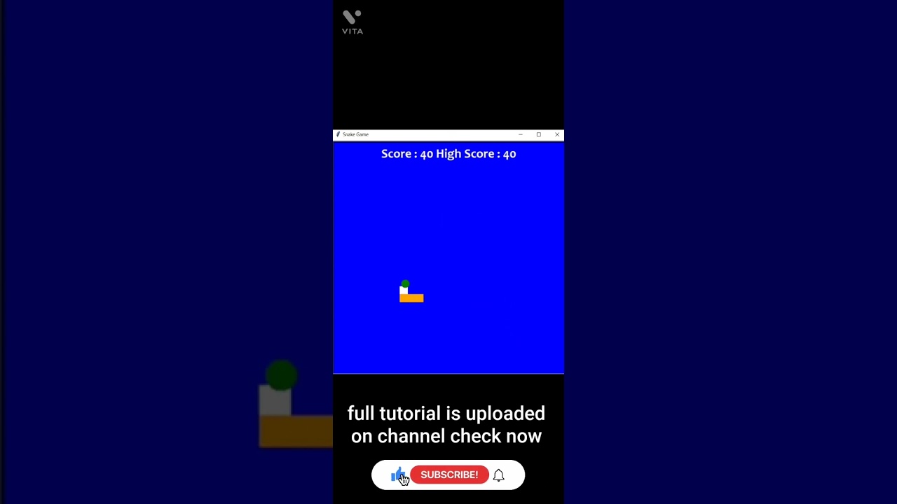 Snake game project using python programming #python #short #snakes #shorts #code