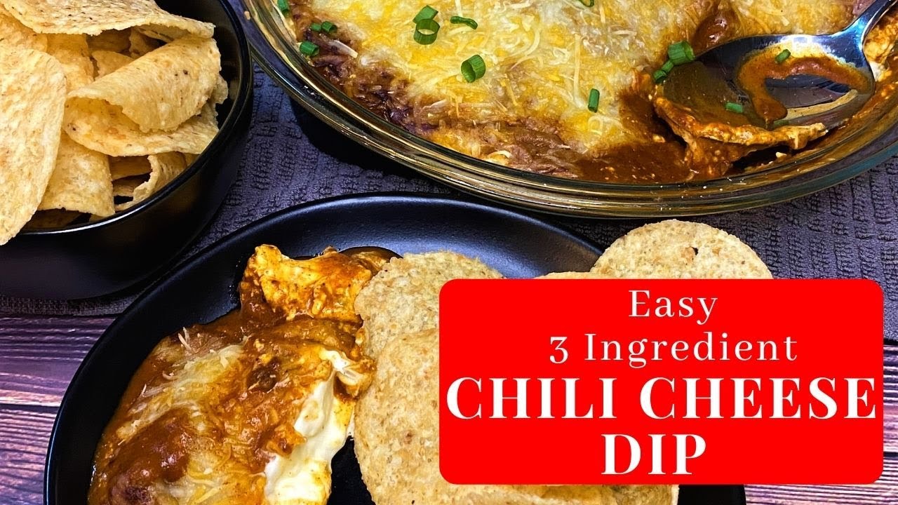 Easy 3 Ingredient CHILI CHEESE DIP | Easy Gluten Free Appetizer