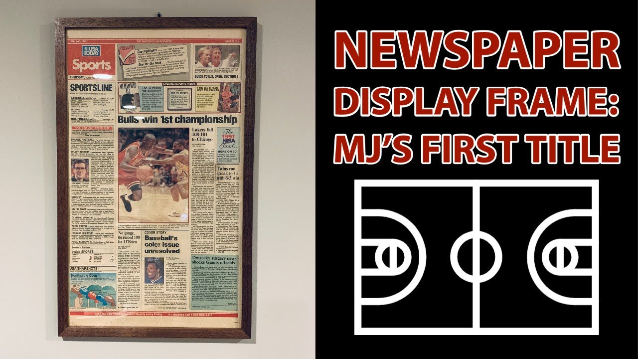 THE LAST DANCE! Frame for Jordan's First Championship Newspaper | Hand Tool Woodworking