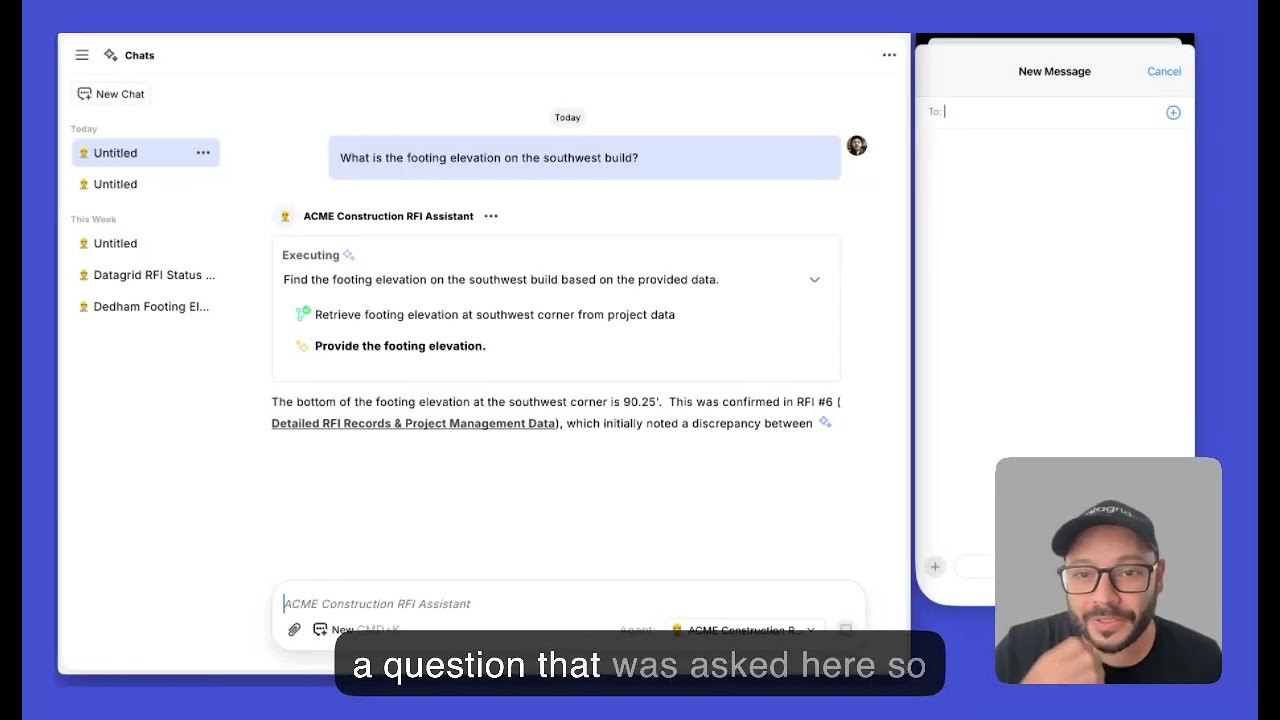 Datagrid AI Agents for Construction