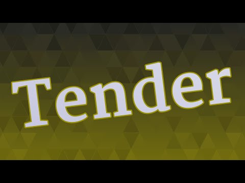TENDER pronunciation β’ How to pronounce TENDER