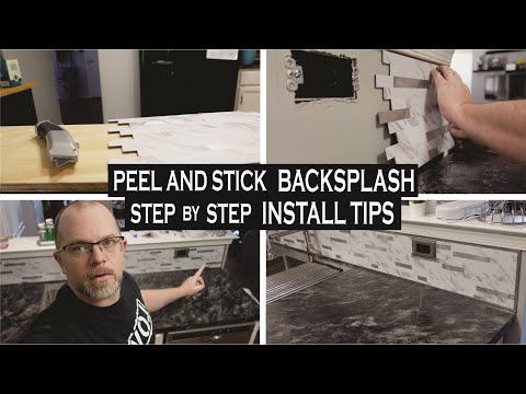 Peel & Stick Backsplash l Step By Step Install w/ Custom Trim
