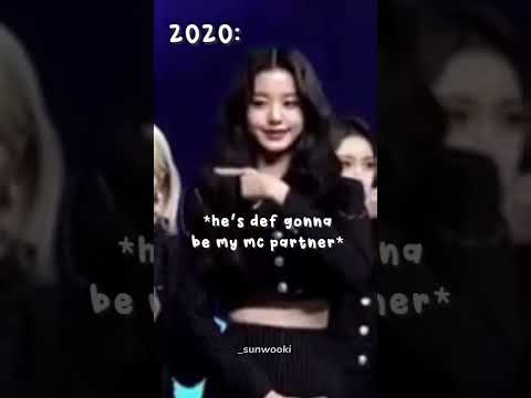Not Jangkku predicting their going to be MC partners one year before 🙈#jangkku #sunghoon #wonyoung