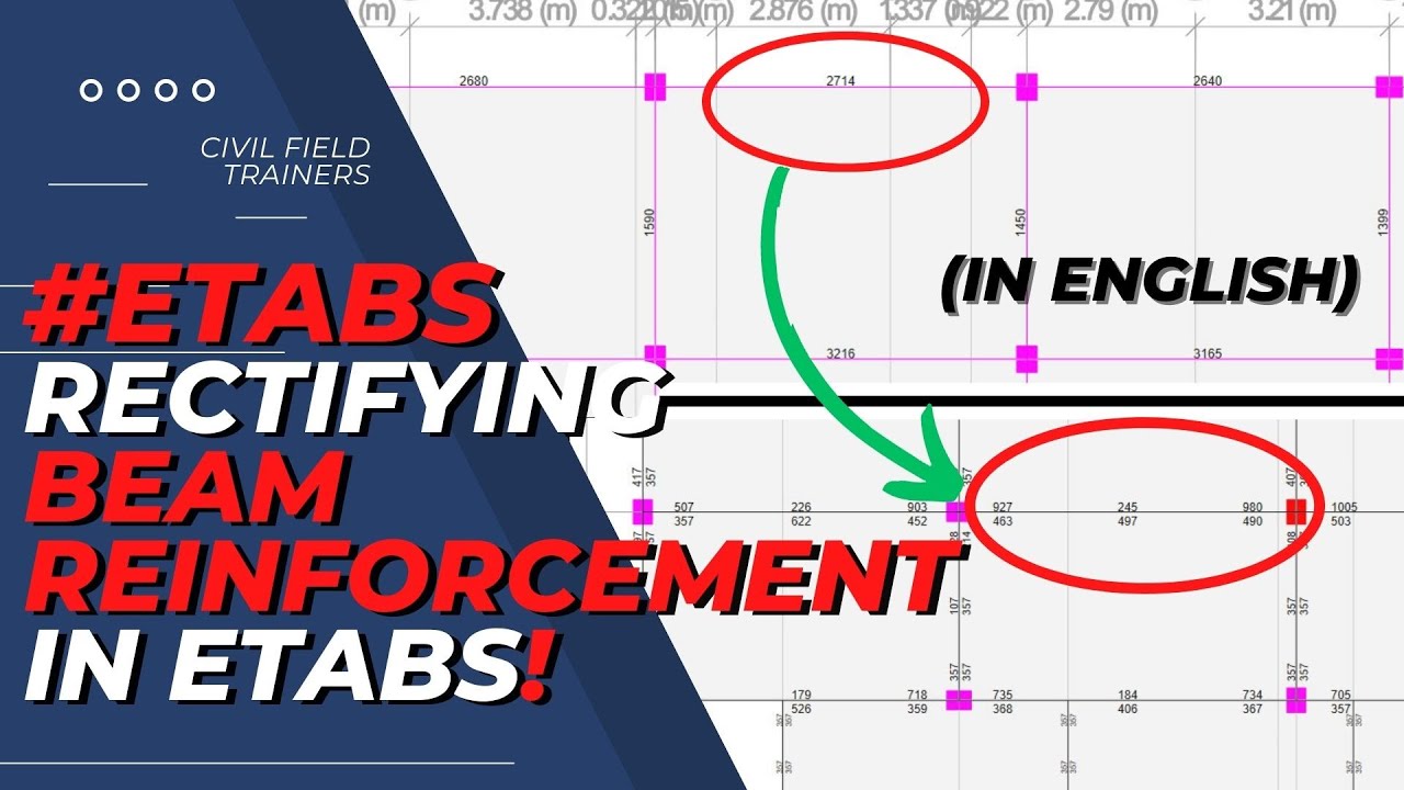 Rectifying Beam Reinforcement Details in Etabs | Etabs Building Design