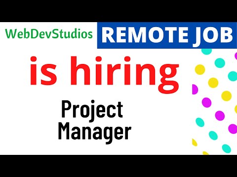 Hiring Project Manager for a remote job role | Project Management Jobs | Project Manager Jobs