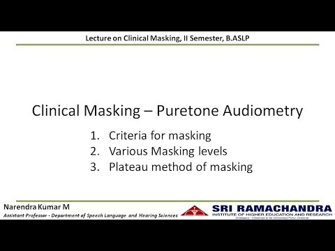 Clinical Masking Pure Tone Audiometry