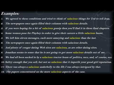 Salacious Meaning with Examples