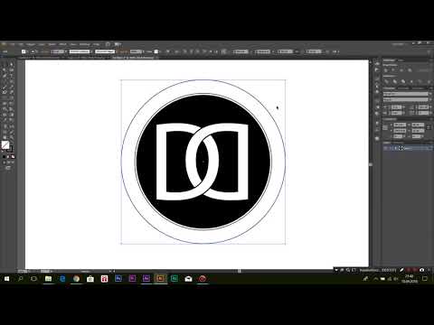 Cross letter D logo design in Adobe Illustrator