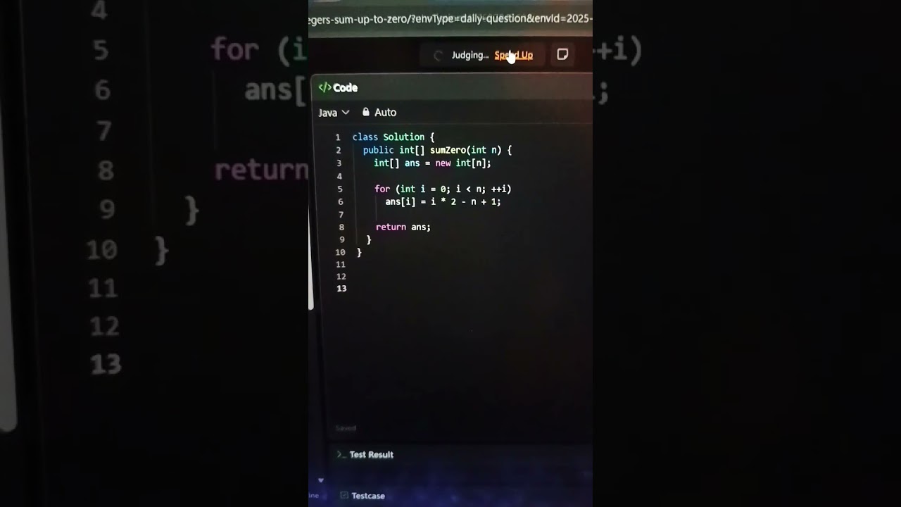 👉 LeetCode 1304 | Find N Unique Integers Sum = 0 | Java C++ Python | Daily Coding Challenge #shorts