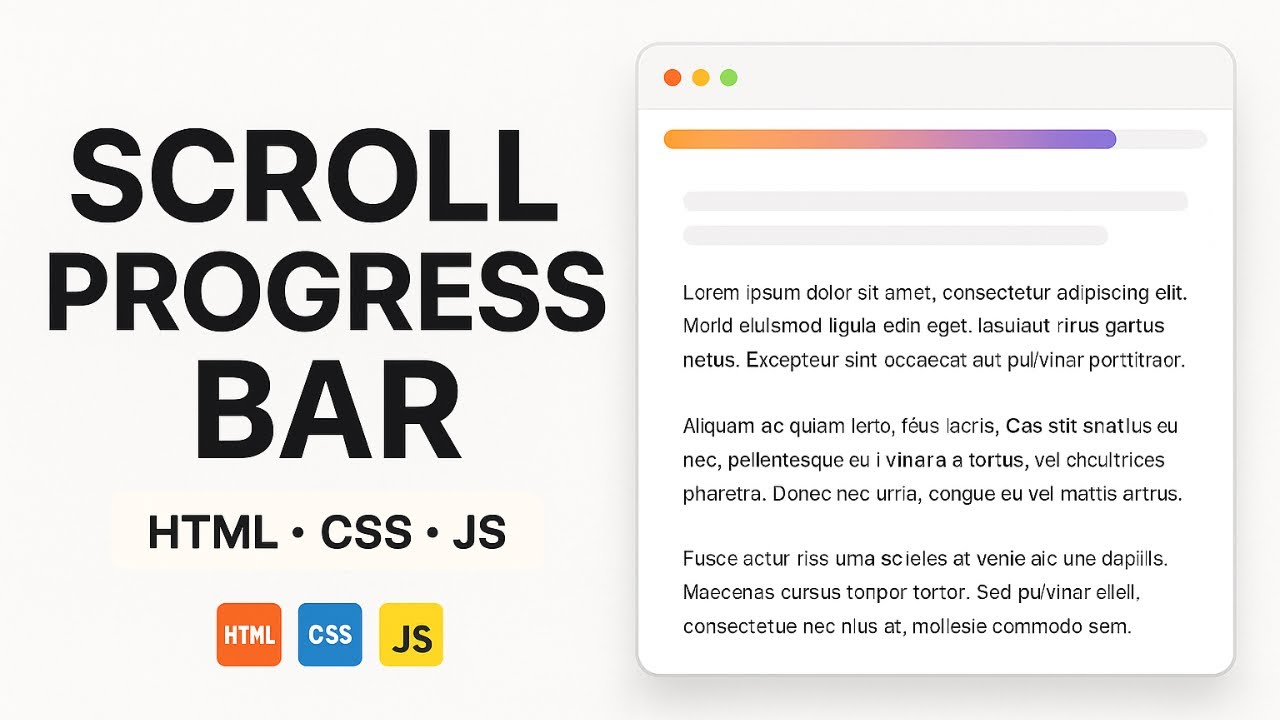Build a Scroll Progress Bar in Just 7 Lines of JavaScript!