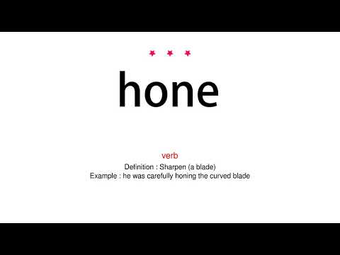 How to pronounce hone - Vocab Today