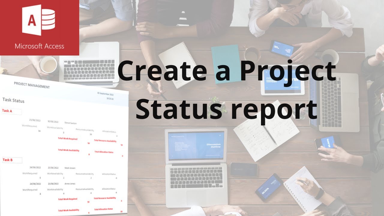 How to customise reports in Microsoft Access. Project Management in Access