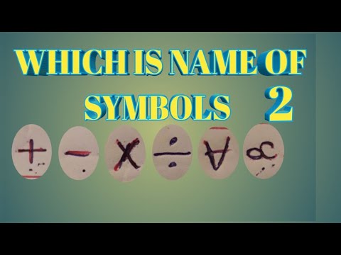What is name of maths symbols