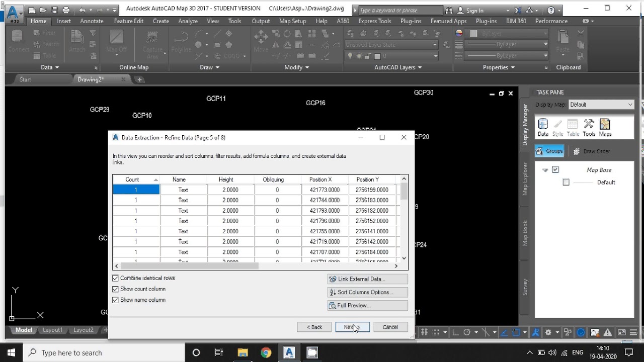 AutoCAD Map 3D - Export Point Coordinates into CSV