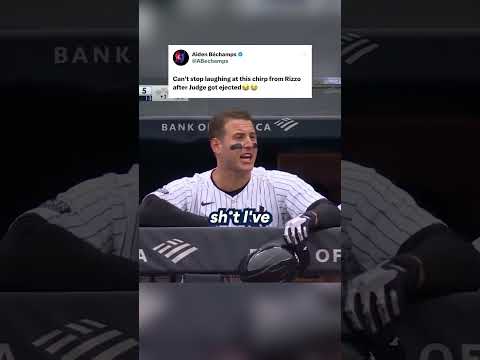 Rizzo did NOT hold back😂😭#Yankees #repbx #AaronJudge #anthonyrizzo #yankeesbaseball #baseball #mlb